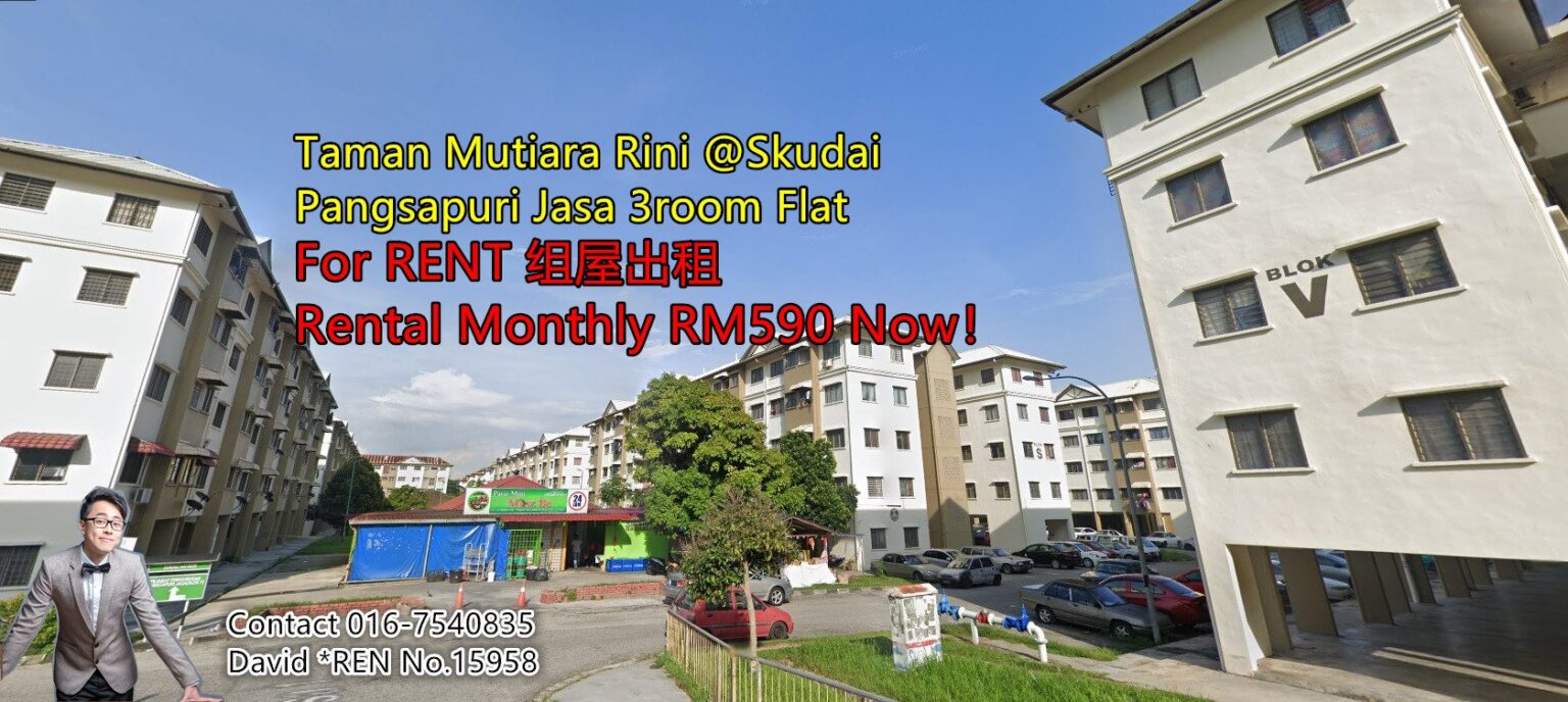 Taman Mutiara Rini Pangsapuri Jasa 3room Flat @Skudai – propertyVhub.com